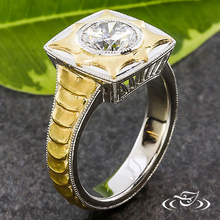 Golden Sun Engagement Ring