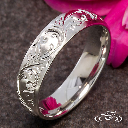 Scroll Engraved Band