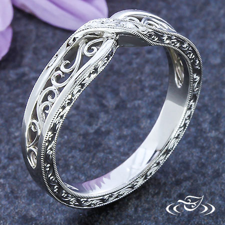 Platinum Twist Filigree Band