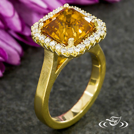 Micro Halo Engagement Ring