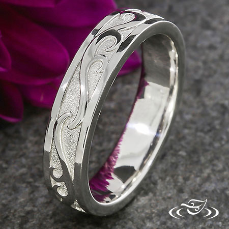 Swirl Wedding Band
