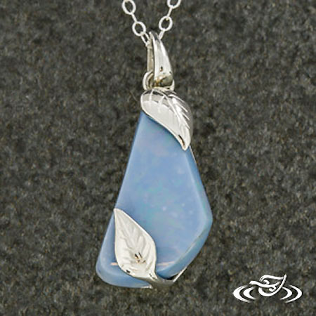 Opal Leaf Pendant