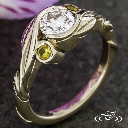 Organic Leaf And Vine Wrap Ring