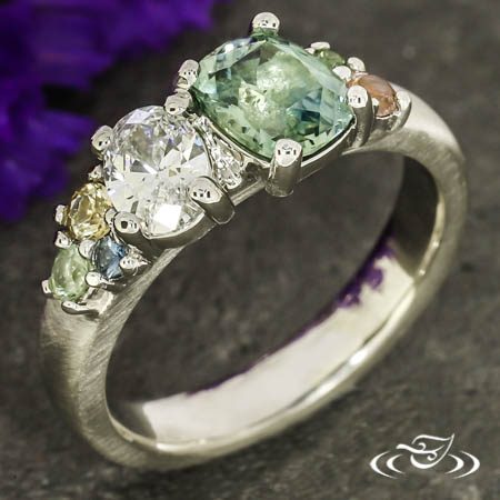 Sapphire And Diamond Engagement Ring