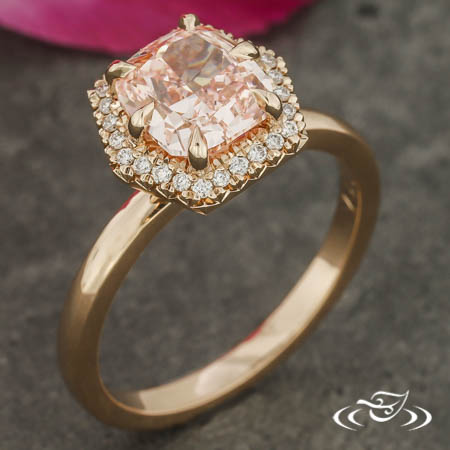 Pink Lab Diamond Engagement Ring
